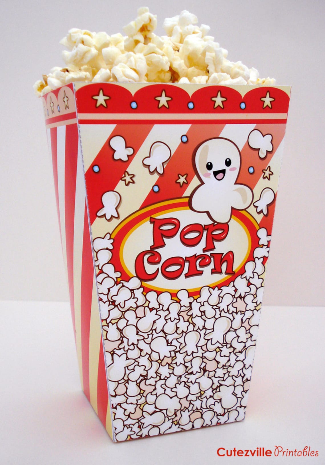 Printable Popcorn & Sweet 'movie Night' Boxes PDF File - INSTANT ...
