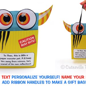 PDF Printable Paper Monster Pets All Four Character Gift - Etsy