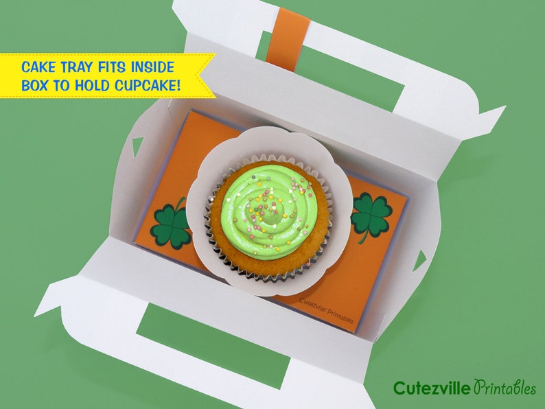 PDF Printable St. Patrick's Day Cake Shop Box With Editable Text ...