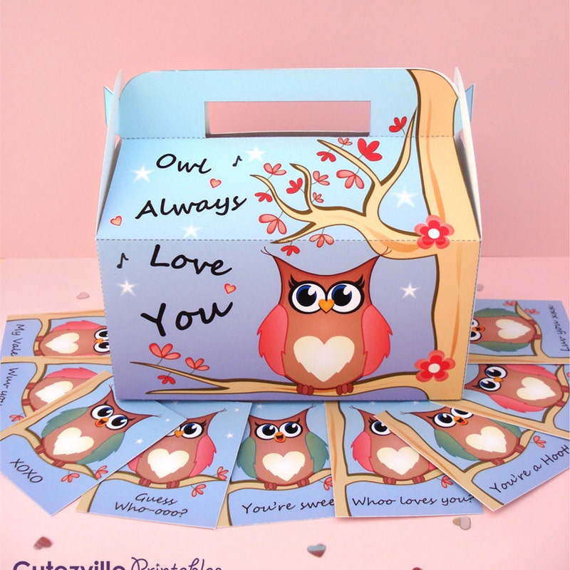 Owl Valentine Box - Etsy