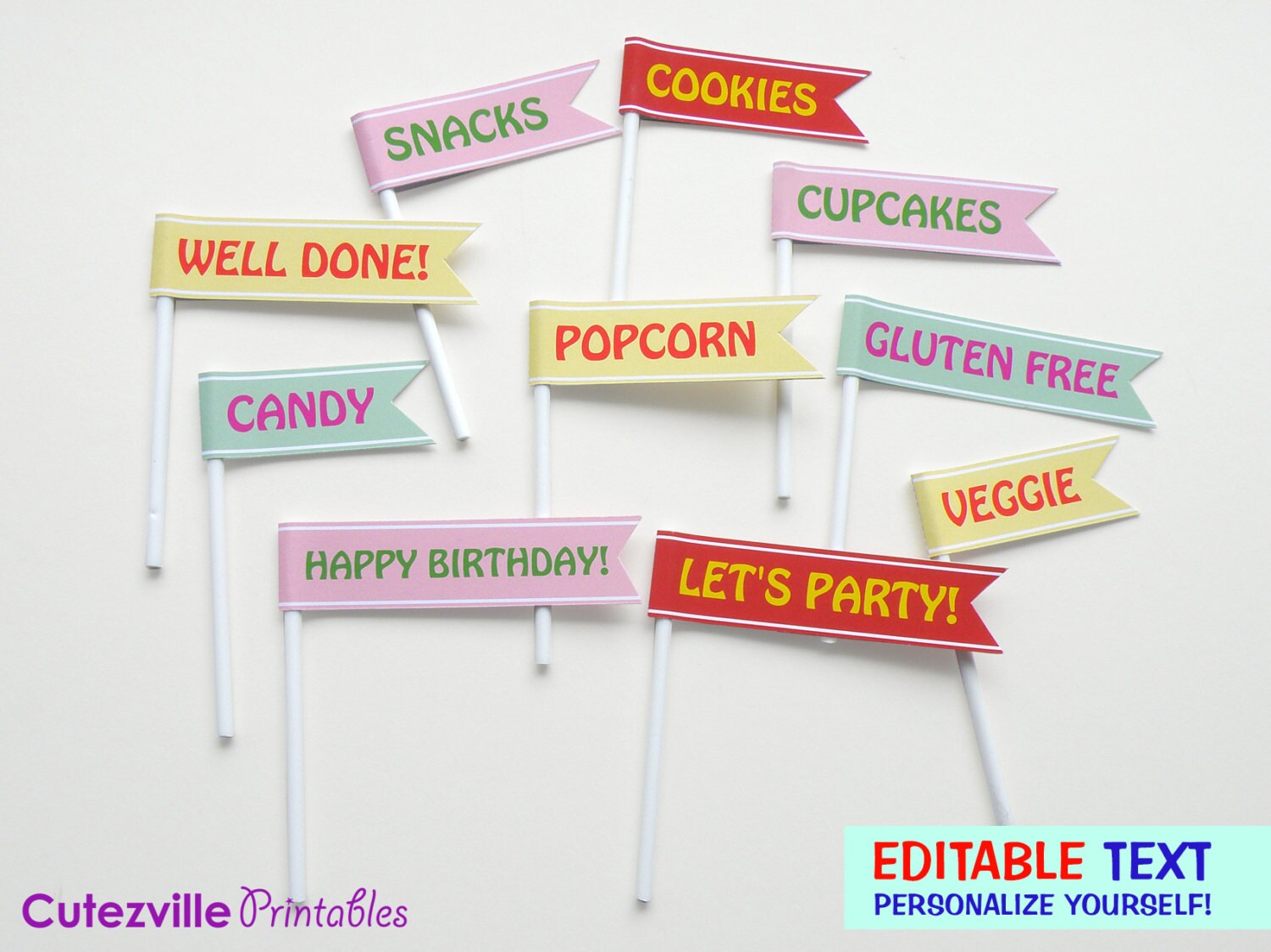 PDF Printable Kitty Cat Snack Boxes / Gift Baskets With Editable Text ...