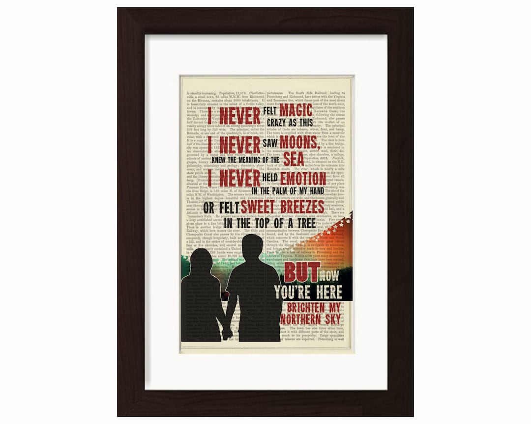 Nick Drake Northern Sky Song Lyric Print on Upcycled Vintage Page - Etsy