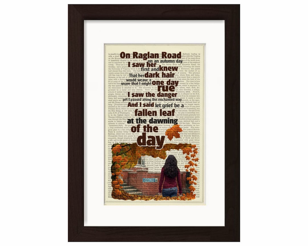 Patrick Kavanagh and the Dubliners Raglan Road Print on Upcycled ...