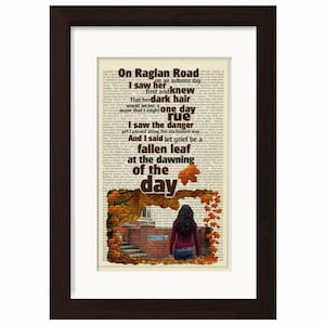 Patrick Kavanagh and the Dubliners Raglan Road Print on Upcycled ...