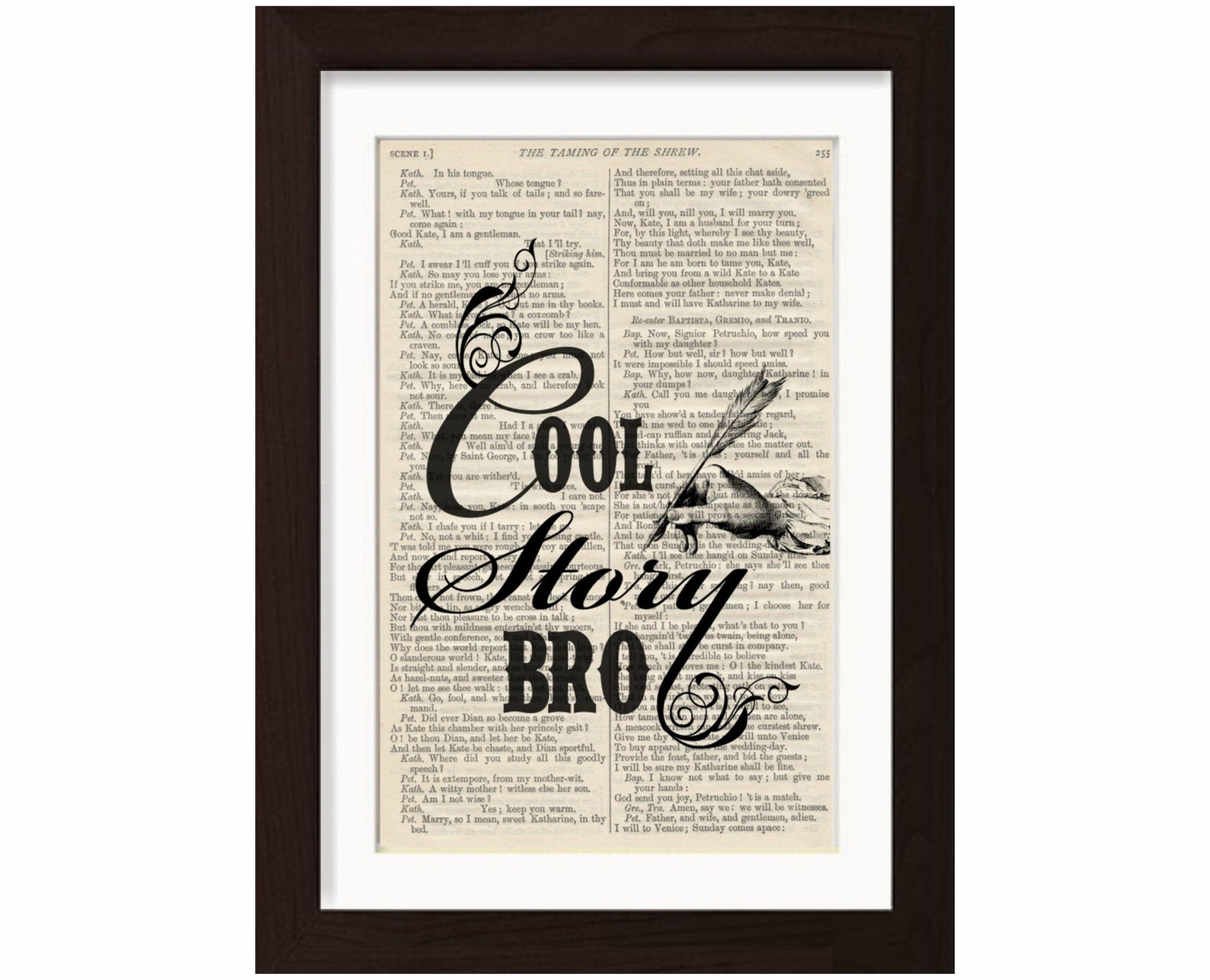 Shakespeare Cool Story Bro Print on Repurposed Shakespeare - Etsy