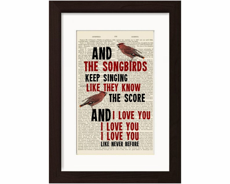 Fleetwood Mac Songbird 2 Song Lyric Print on Upcycled Vintage - Etsy
