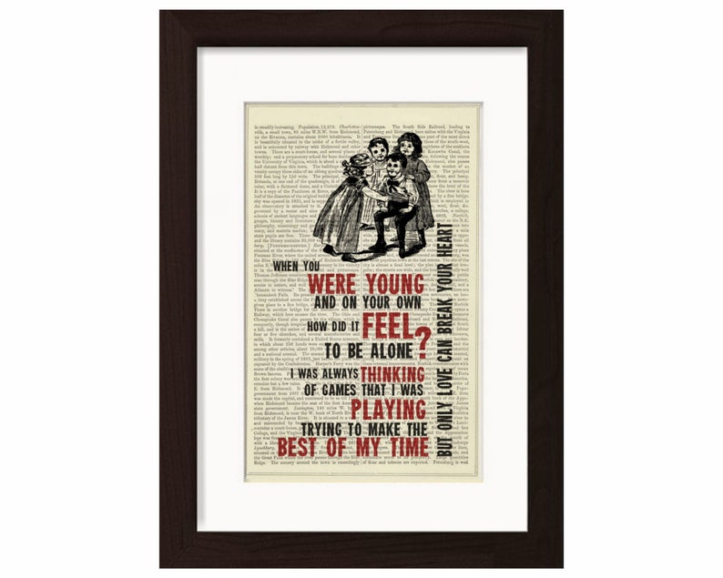 Only Love Can Break Your Heart Song Lyric Print on Upcycled - Etsy Only Love Can Break Your Heart Song Lyric Print on Upcycled - Etsy