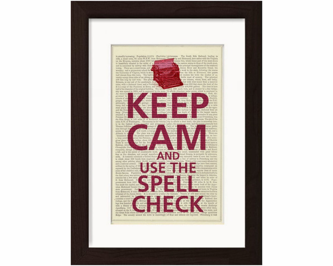 Fun Take on the Keep Calm Poster Print on Vintage Upcycled Page - Etsy