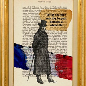 Victor Hugo Les Misérables Quotes 4 Print Set on Pages From French Les ...
