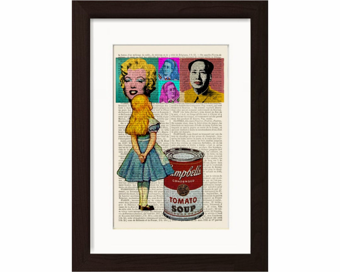 Alice Meets Andy Warhol's Marilyn Monroe,chairman Mao Campbells Soup ...