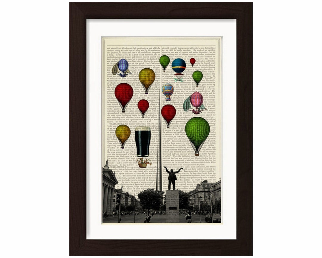 Hot Air Balloons and Guinness Balloon Over Dublin Ireland Mixed Media ...