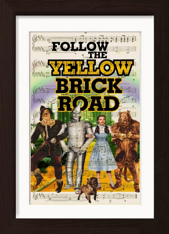 Wizard Of Of Follow The Yellow Brick Road movie print on | Etsy