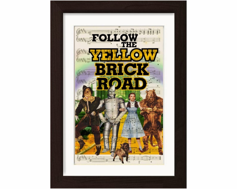 Wizard Of Of Follow The Yellow Brick Road movie print on | Etsy