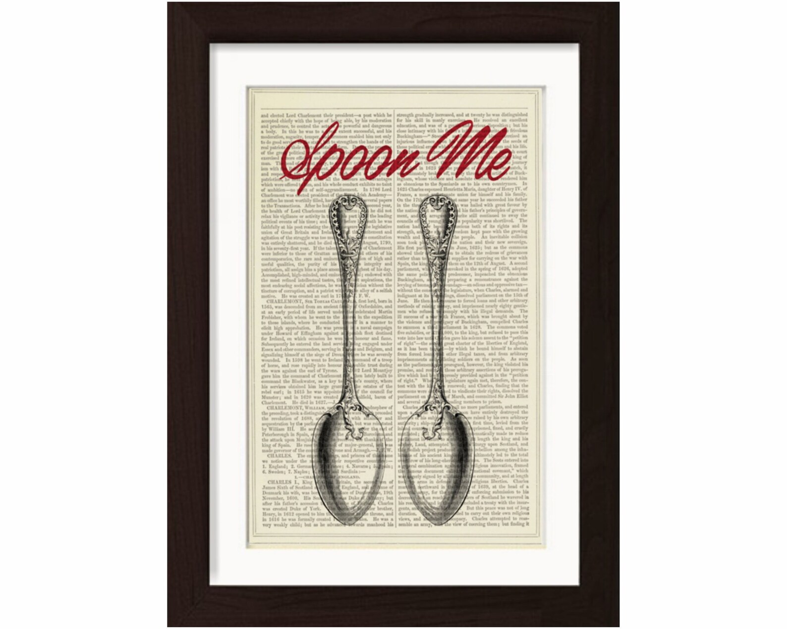 Spoon Me Cuddle Me Snuggle Me Print on Upcycled Vintage - Etsy