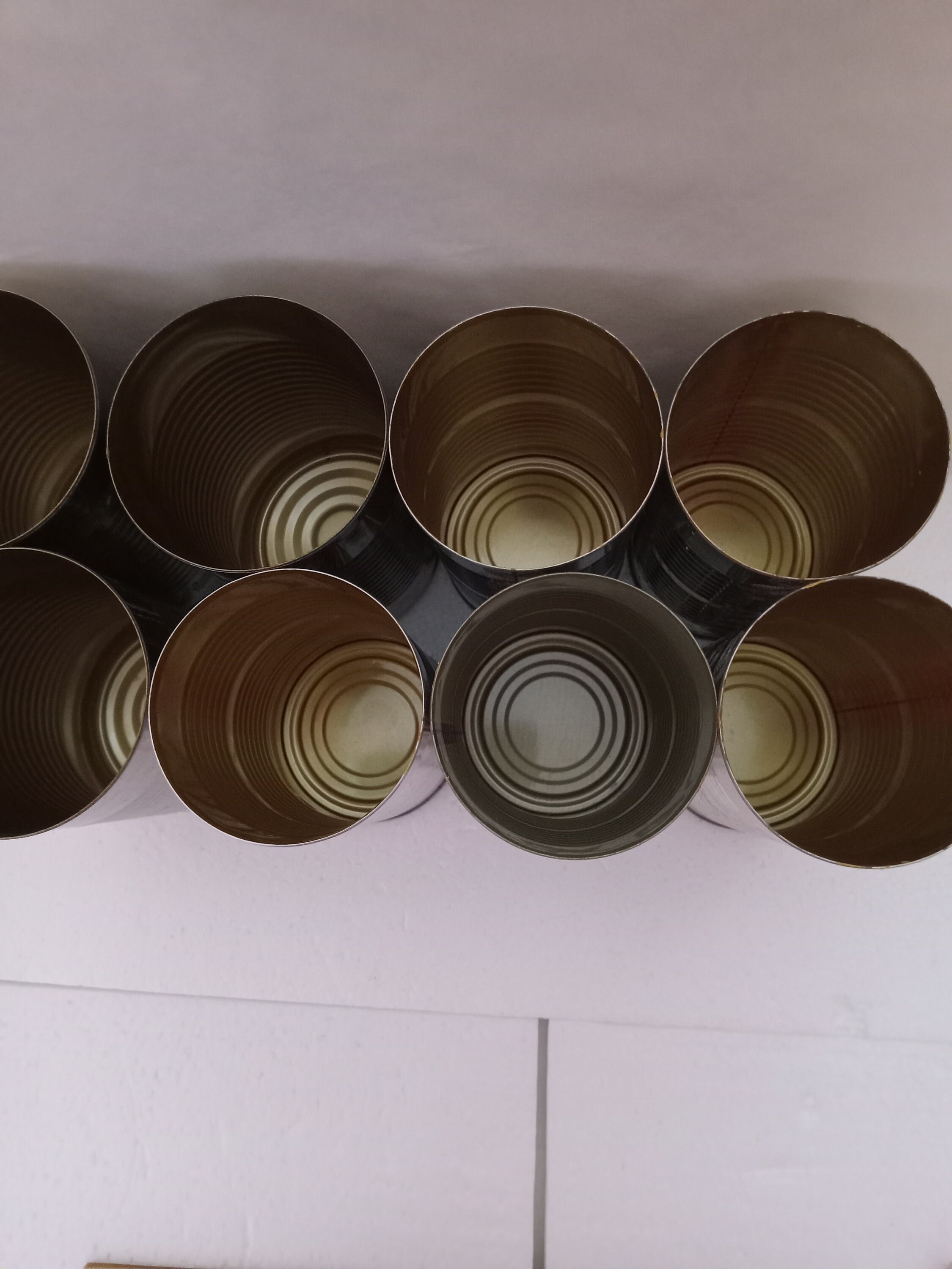 8 Tall Tin Cans / Metal Cans - Etsy