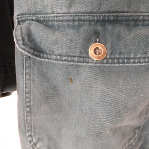 90s Green Denim Chore Jacket, Medium Large Unisex Cotton Color Jean ...