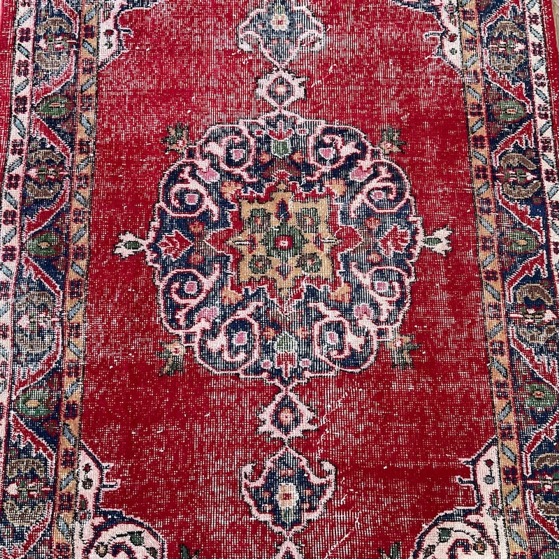 Vintage Wool Rug Floral - Etsy