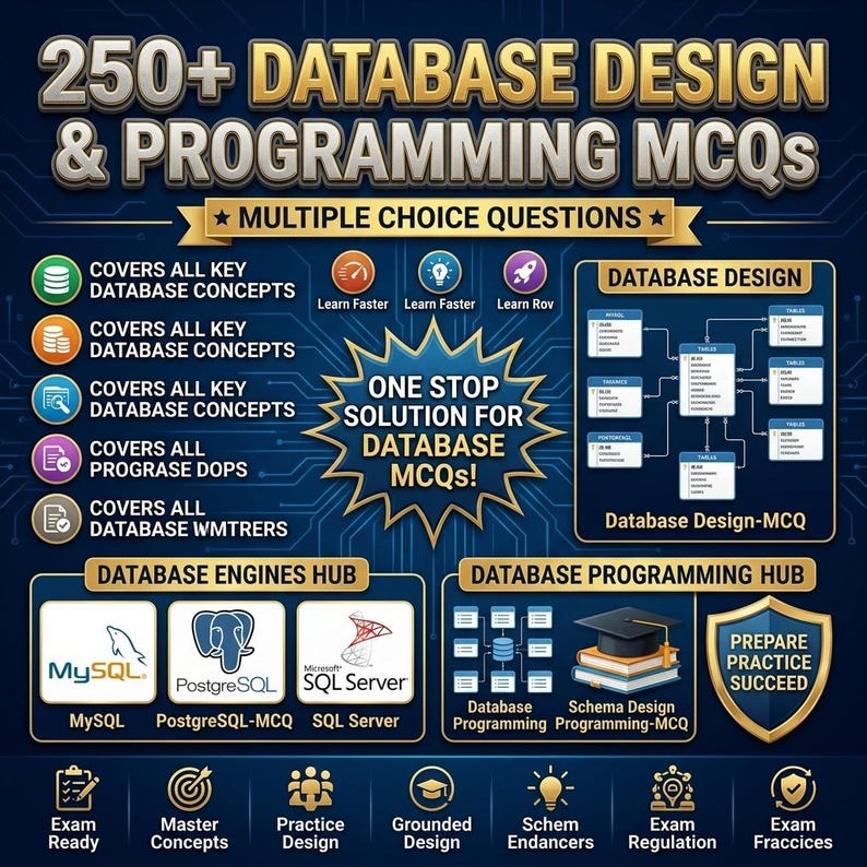 Database Design MCQ Pdf | ER Diagram SQL Normalization Interview ...