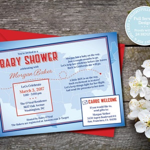 Printable Baby Shower Invitation or Long Distance Shower Invitation ...