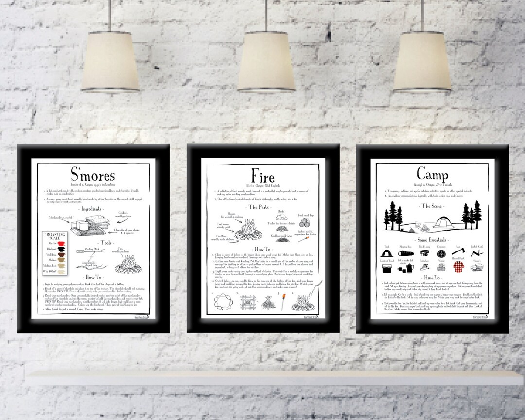 Fun Printable Posters Set - Kids Room Art, Cabin Art, Outdor Art - How ...