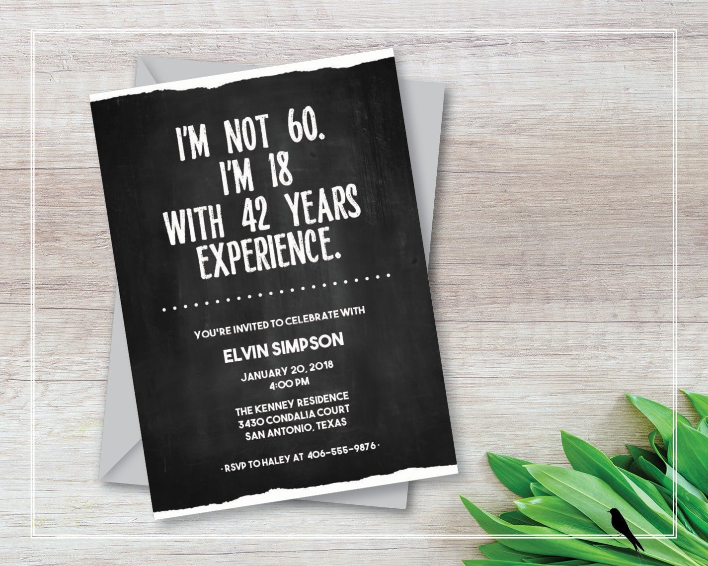 Printable 60th Birthday Invitation Adult Birthday, Funny Adult Birthday ...