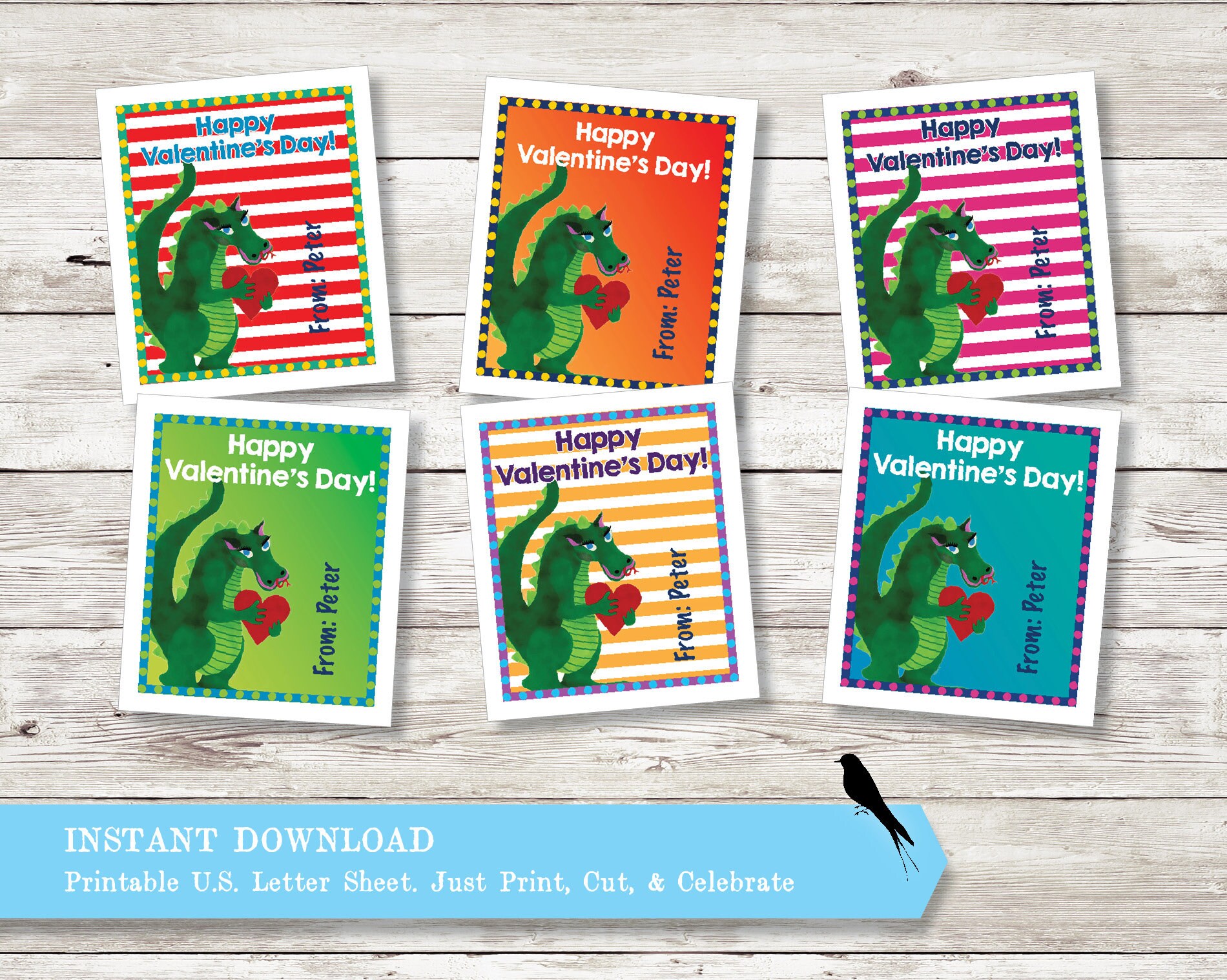 DIY Dragon Valentine's Card - Fun, Modern, Dragon Heart School ...