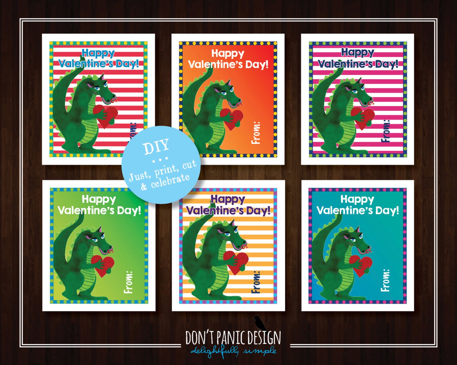 DIY Dragon Valentine's Card - Fun, Modern, Dragon Heart School ...