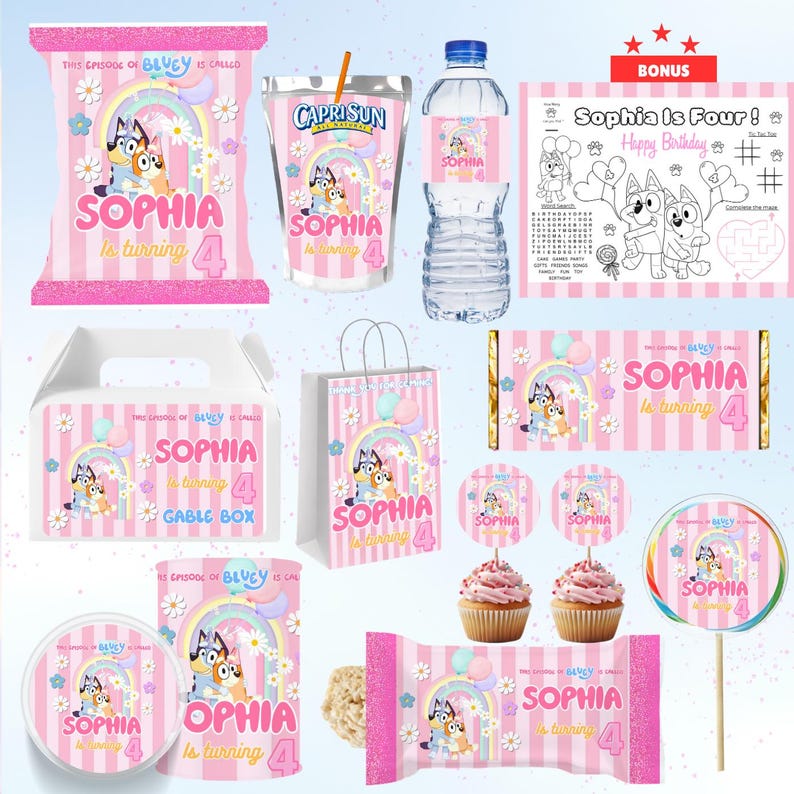 Blue Dog Theme Party Bundle Birthday Party Favors Kit Party Decor ...
