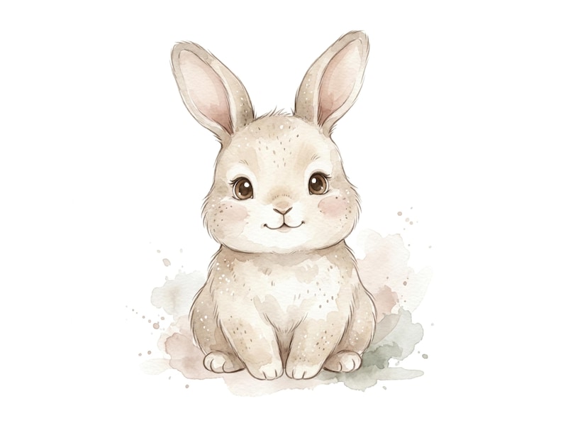 Farm Animal Clipart PNG Bundle, Baby Watercolor Farm Animals ...