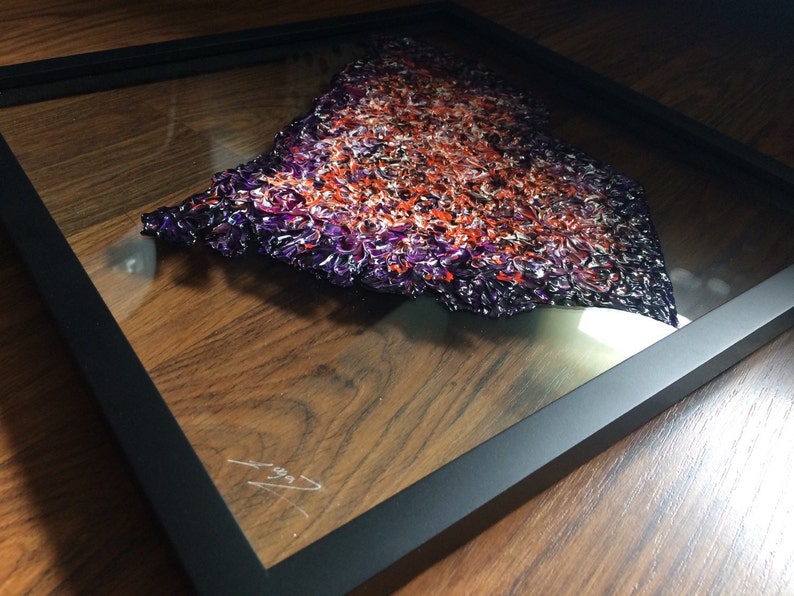 State Art (south Carolina Clemson Colors) Color Abstraction - Etsy