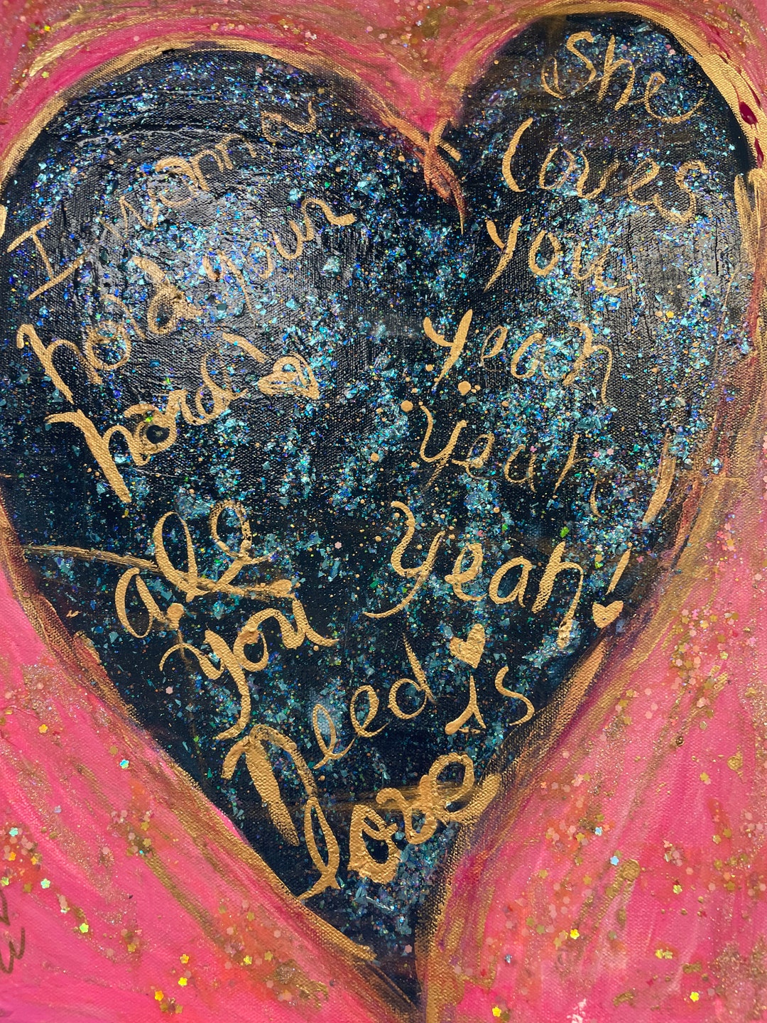 Groovy Beatles Inspiration, Valentine's Day Painting - Etsy