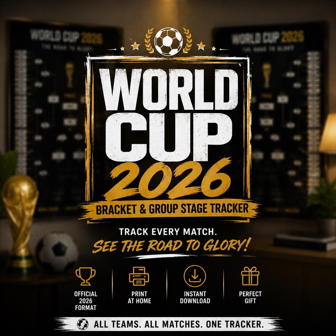 WORLD Cup 2026 Printable Bracket Poster, FIFA World Cup 2026 Tracker ...