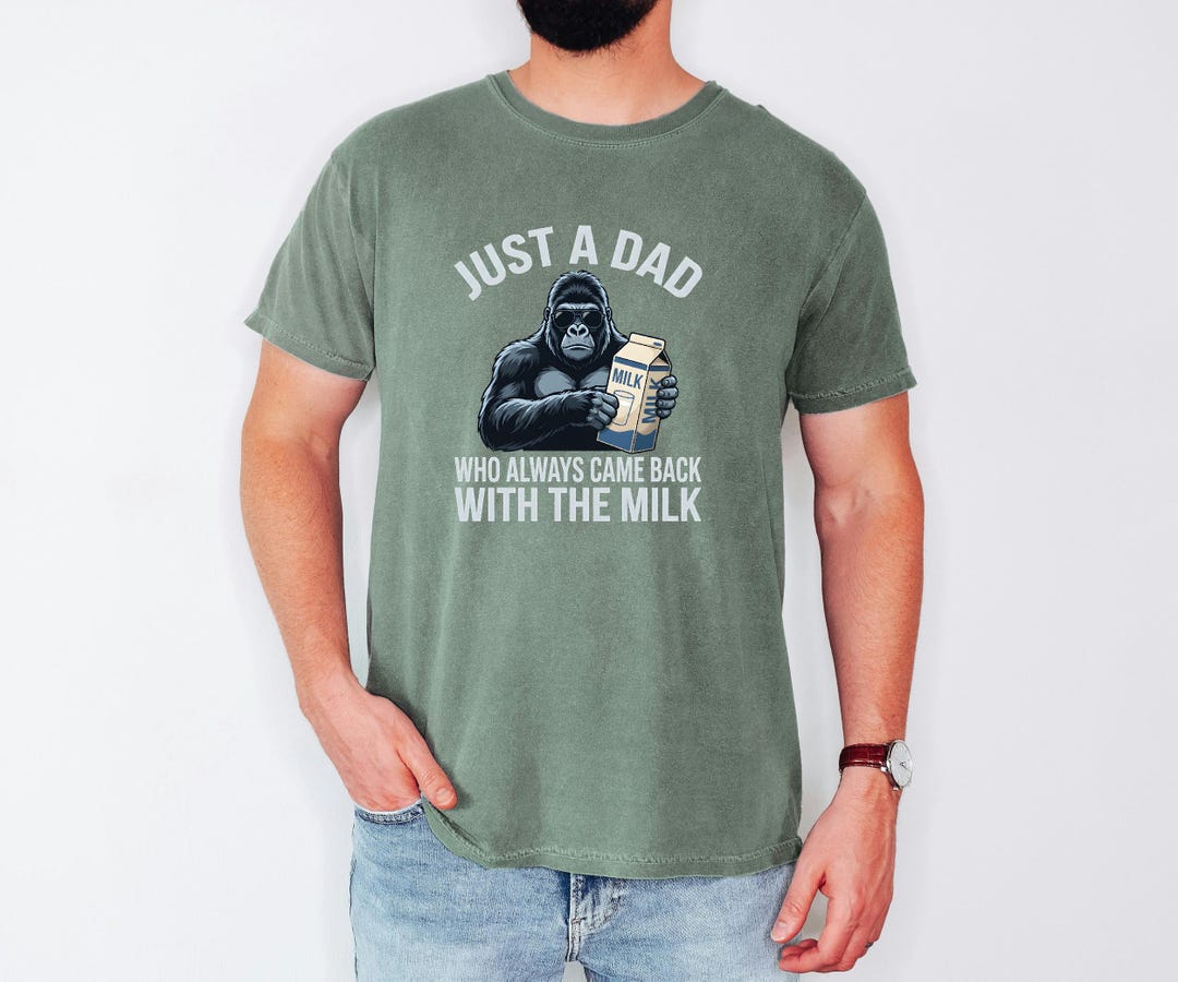 Gorilla Meme Shirt, Came Back With Milk Apparel, Funny Dad Joke Top - Etsy