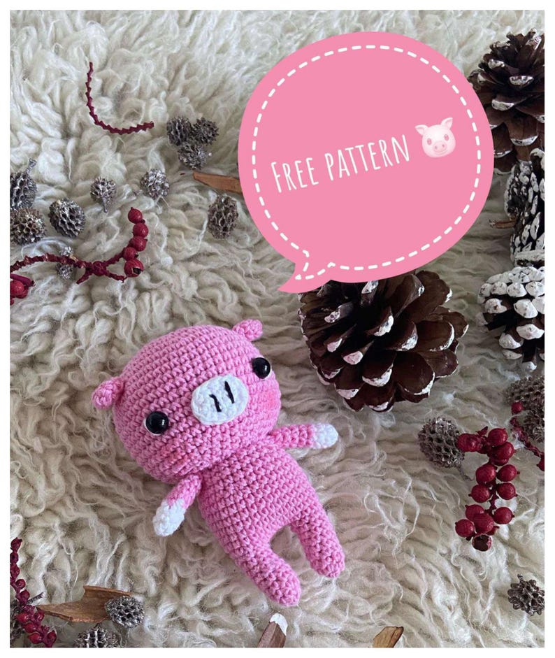 Kawaii Pig Crochet Pattern | Beginner Amigurumi Keychain Tutorial (PDF ...