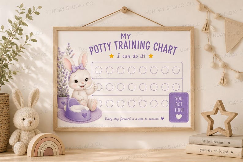 Potty Training Chart Bundle | 5 Toddler Reward Designs (digital ...
