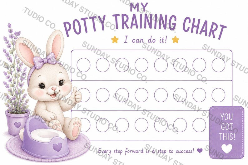 Potty Training Chart Bundle | 5 Toddler Reward Designs (digital ...