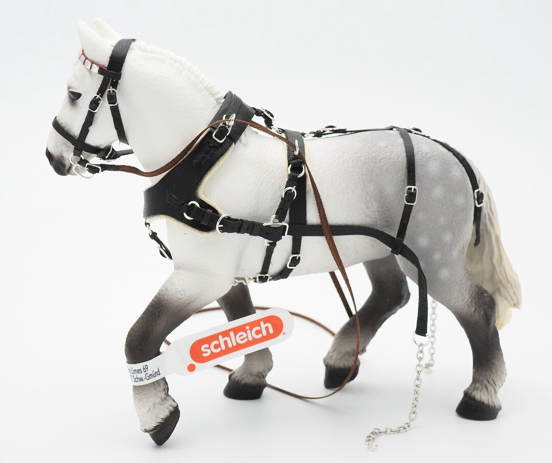 Handmade Draft Horse HARNESS With FRENCH COLLAR – Fits Schleich and ...