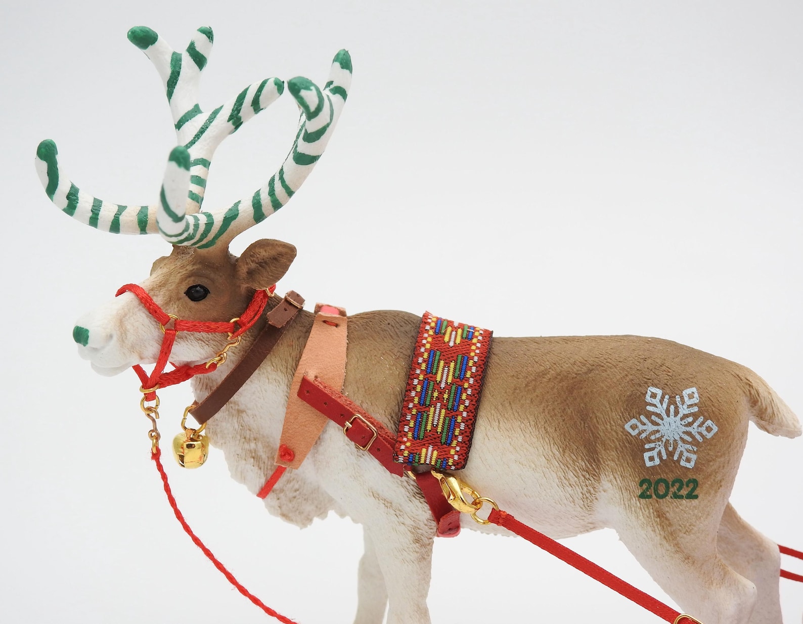 Handmade Christmas Harness for Schleich-size Reindeer – 2 Variations ...