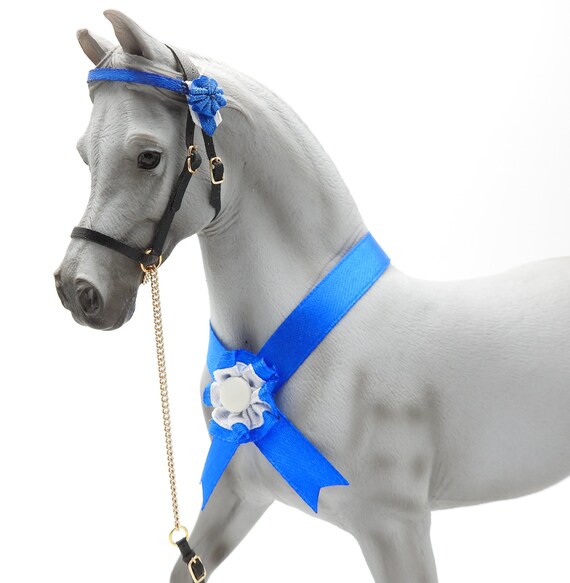 Show Halter With Lead Rope Red or Blue Sash & Rosette for | Etsy