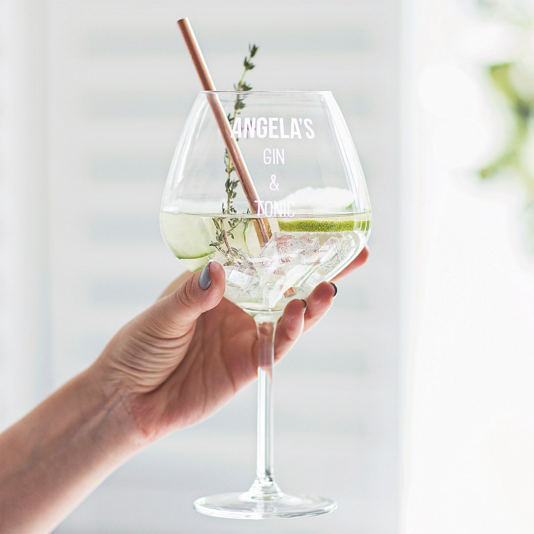 Personalised Gin Glass Gin Goblet Gin and Tonic Glass Cocktail Gin ...
