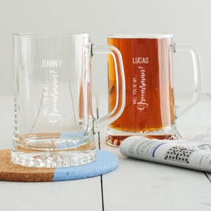 Personalised Wedding Role Proposal Glass for Him Bridal Party - Etsy