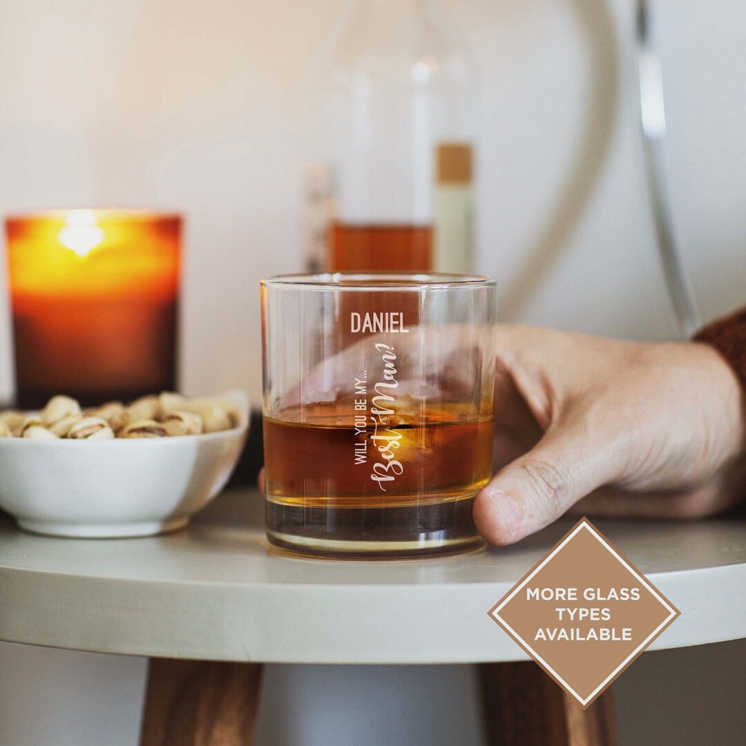 Personalised Wedding Role Proposal Glass for Him Bridal Party - Etsy