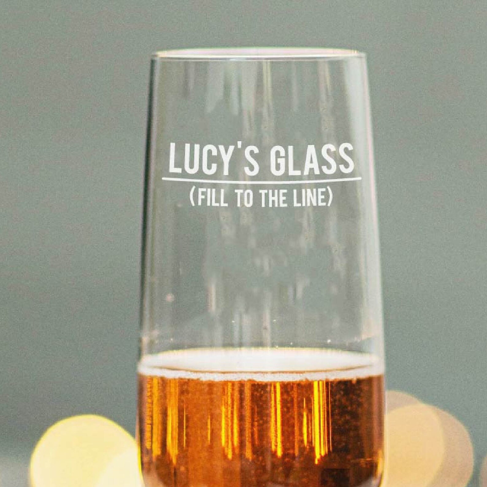 Personalised 'fill to the Line' Glass Witty Humorous - Etsy