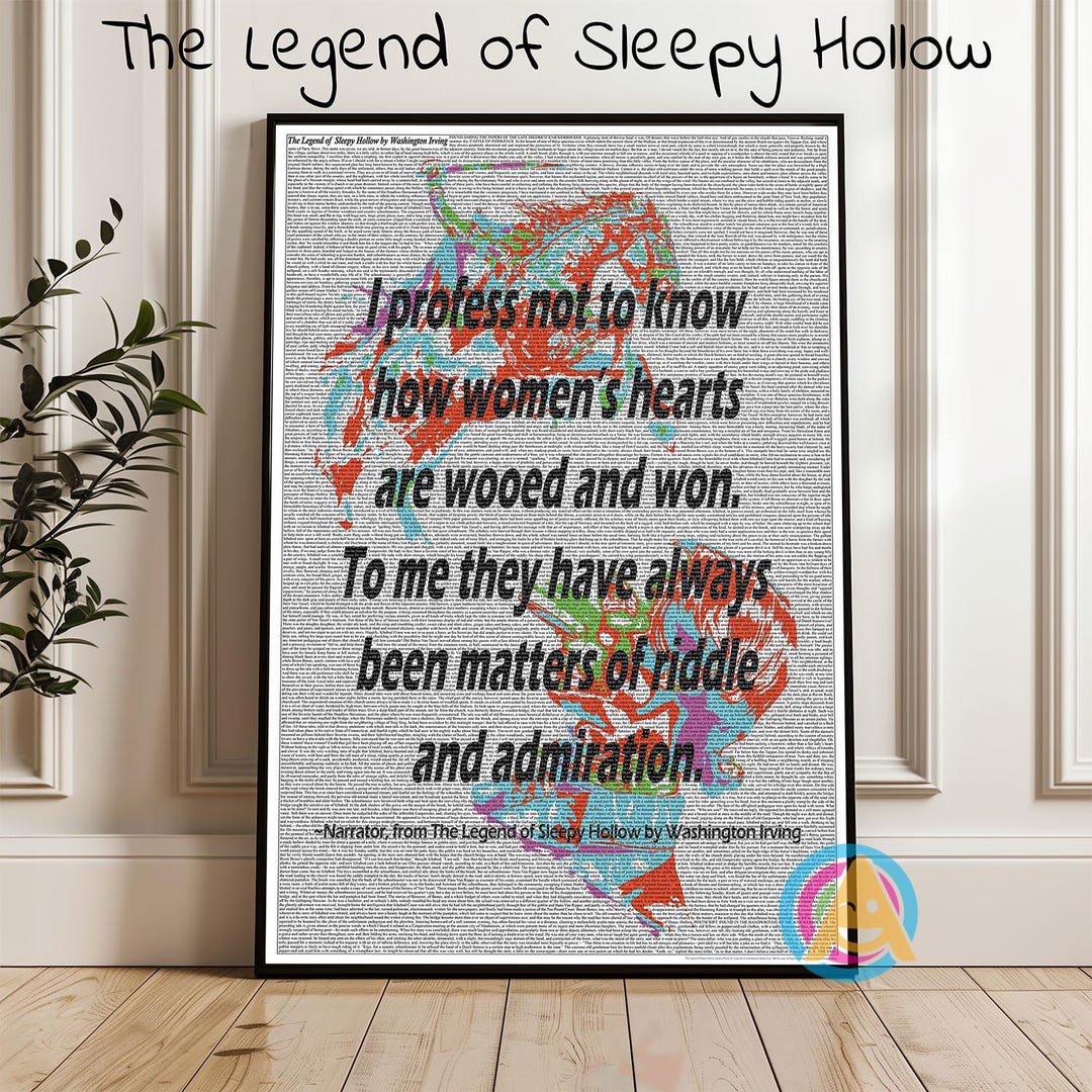 Legend of Sleepy Hollow Poster #1 | Washington Irving - Literature Art ...