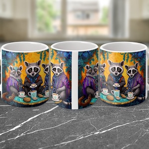 Cute Lemur Mug Whimsical 11oz Animal Coffee Mugs Perfect Unique Gift ...