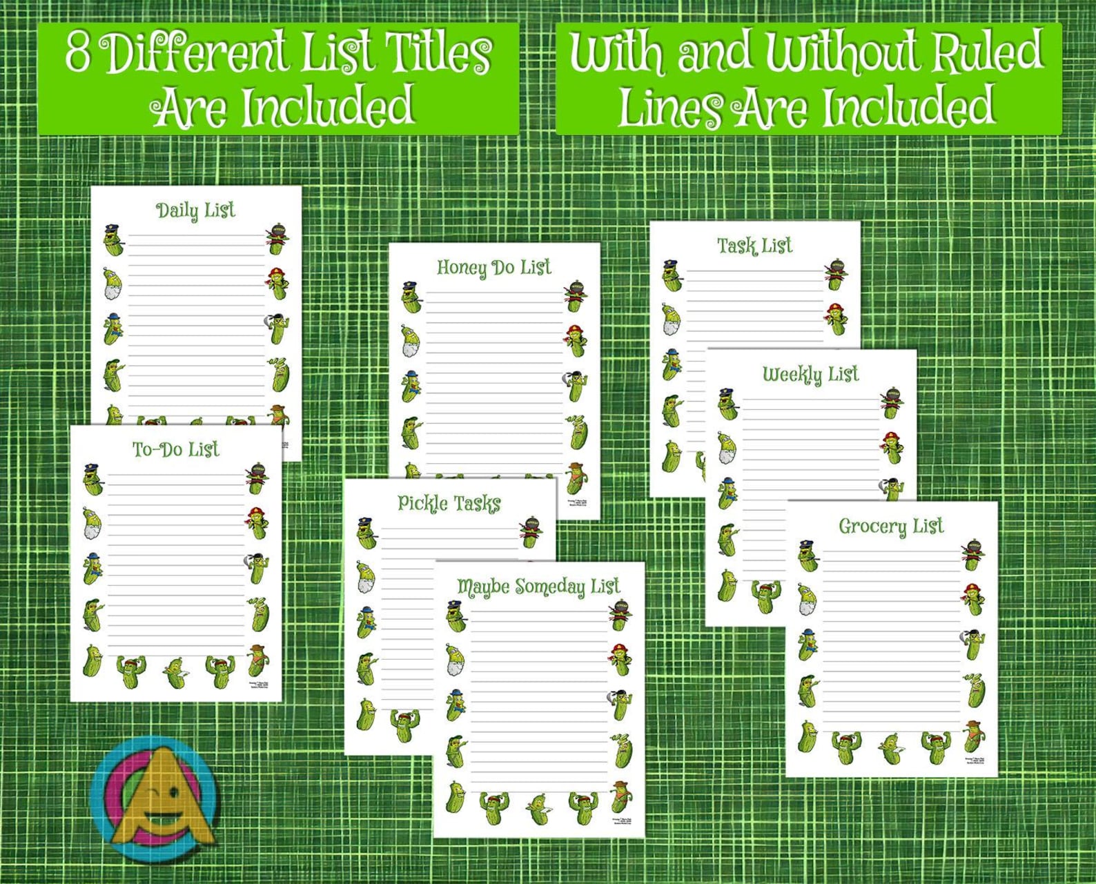 Pickle To-do Lists | Printable Lists | Pickle Accessories | Manage ...