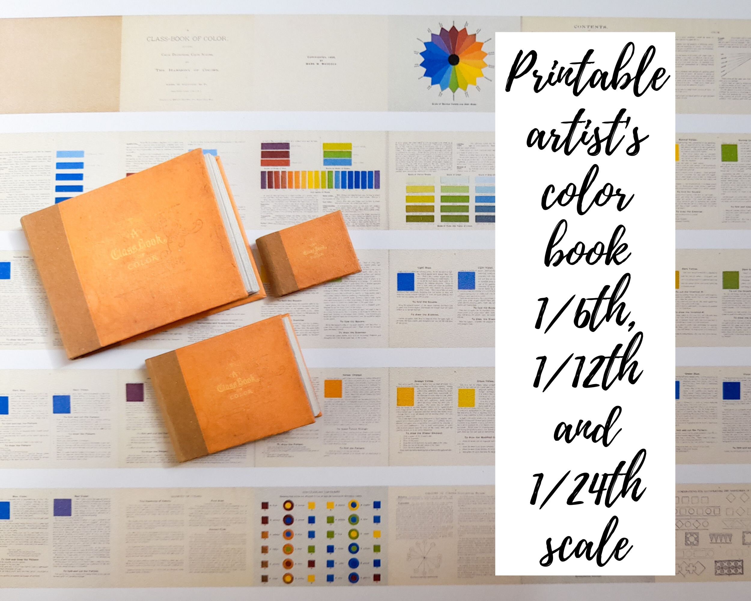 A Color Book for Mini Artists, Vintage Dollhouse Scale Mini Book 1:12 ...