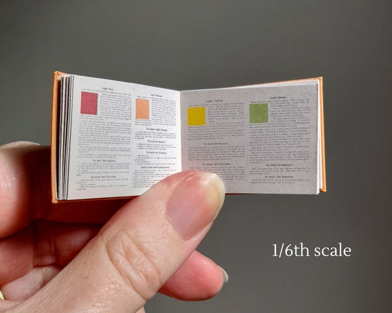 A Color Book for Mini Artists, Vintage Dollhouse Scale Mini Book 1:12 ...