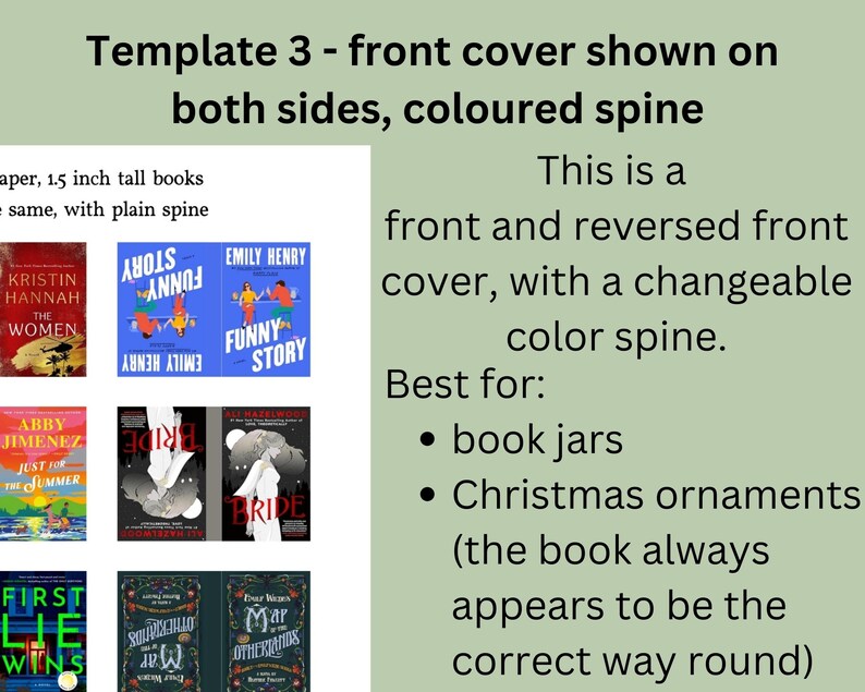 Mini Book Cover Templates, Mini Books for Book Jars, Reading Journals ...