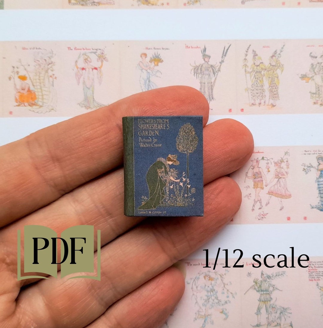 Printable 1/12th Miniature Book DIY Dollhouse Scale - Etsy